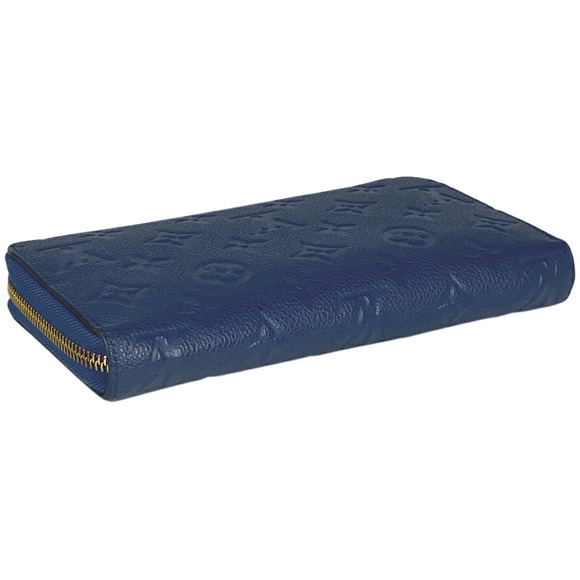 Louis Vuitton | Bags | Louis Vuitton Zippy Long Blue Empreinte Wallet ...